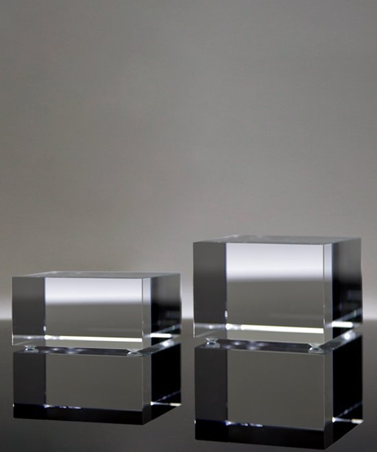 Clear Crystal Straight Edge Base | Edco Awards