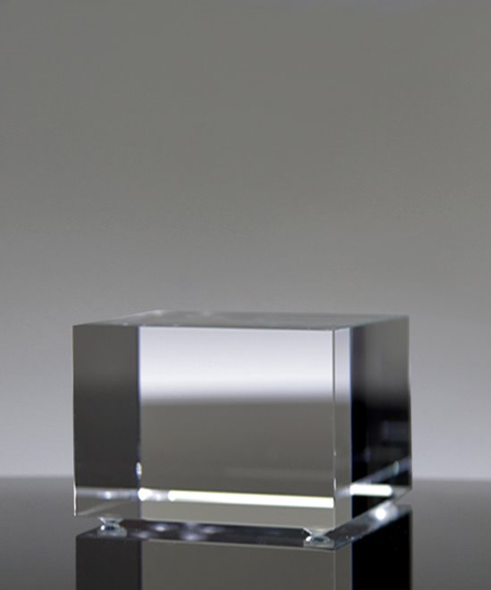 Clear Crystal Straight Edge Base