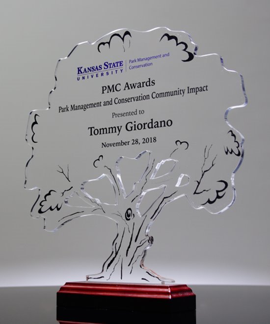 Tree Shaped Acrylic Trophy - Full Color Printing | Edco Awards