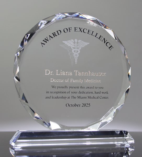 Medical Excellence Award Crystal | Edco Awards