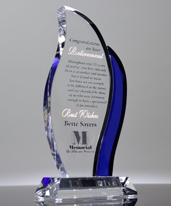 Blue Crystal Flame Award - Retirement Award | Edco Awards