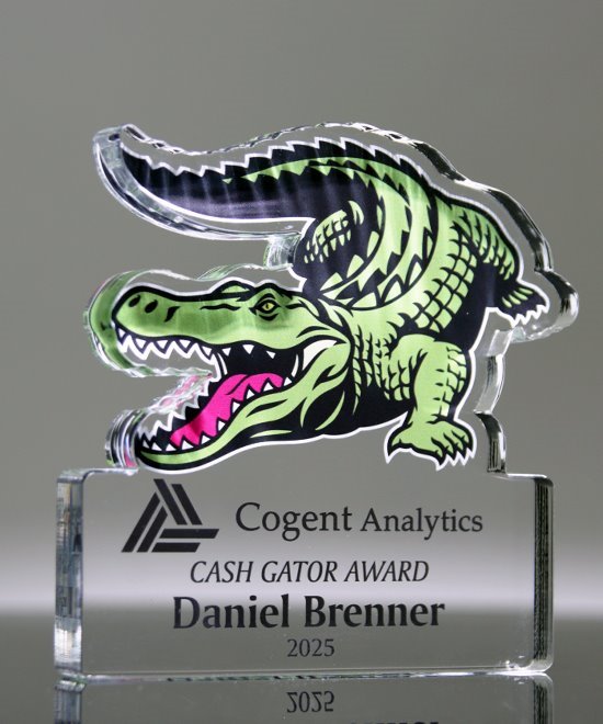 Acrylic Alligator Trophy | Gator Award | Edco Awards