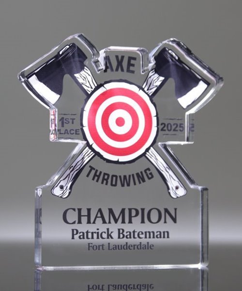 Axe Throwing Acrylic Trophy | Edco Awards