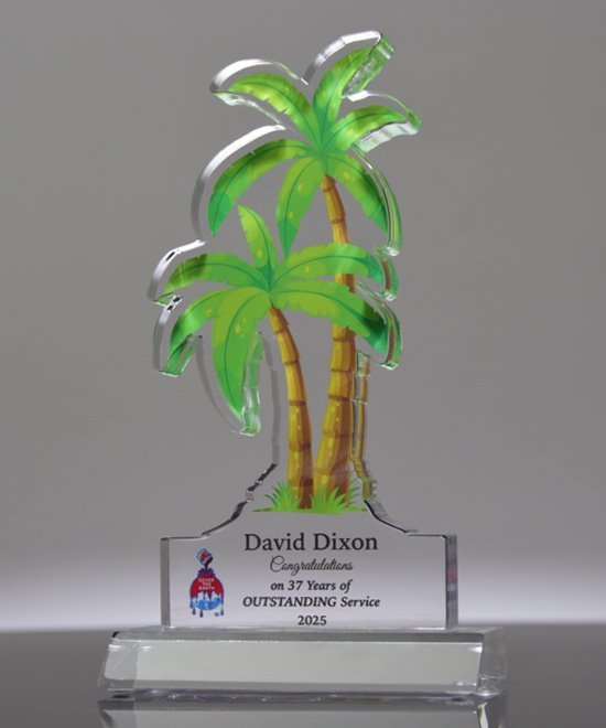 Acrylic Palm Tree Trophy | Edco Awards