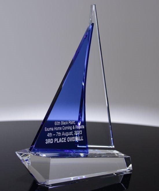 Azure Breeze Crystal Sailboat Award | Edco Awards