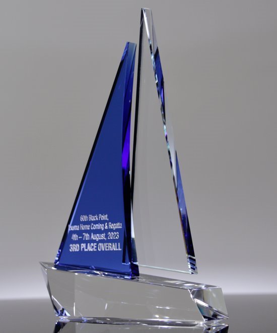 Azure Breeze Crystal Sailboat Award | Edco Awards