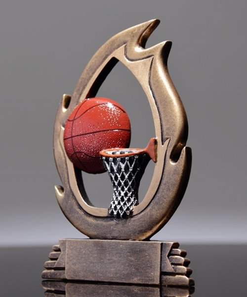 Flame Basketball Trophy - Large Size | Edco Awards