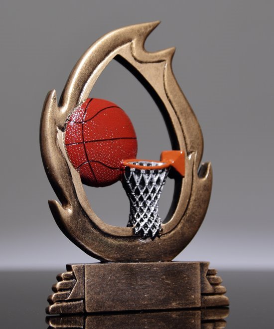 Flame Basketball Trophy - Large Size | Edco Awards