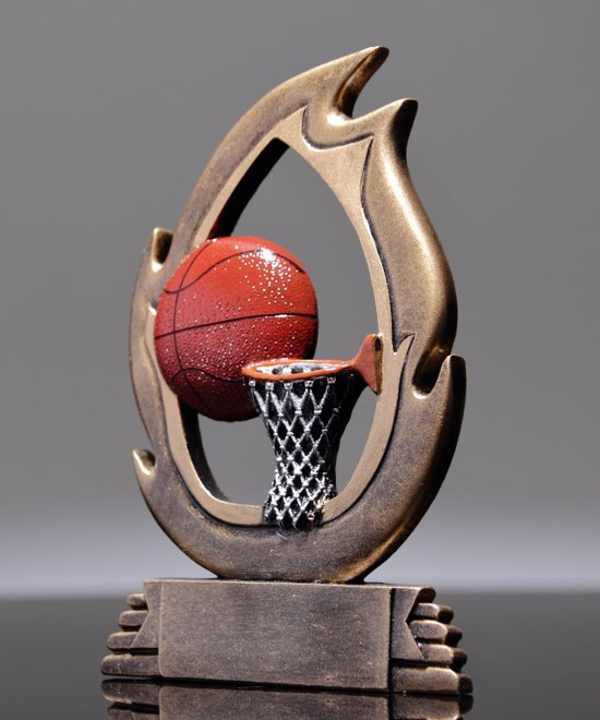 Flame Basketball Trophy - Small Size | Edco Awards