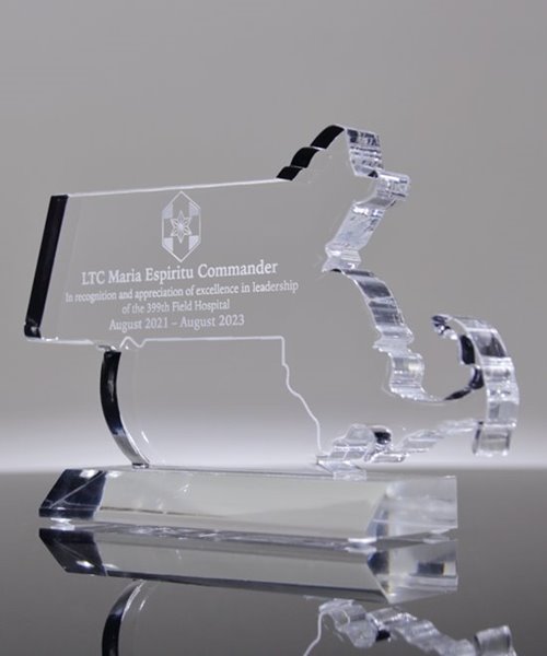 Massachusetts Acrylic State Shape Trophy | Edco Awards