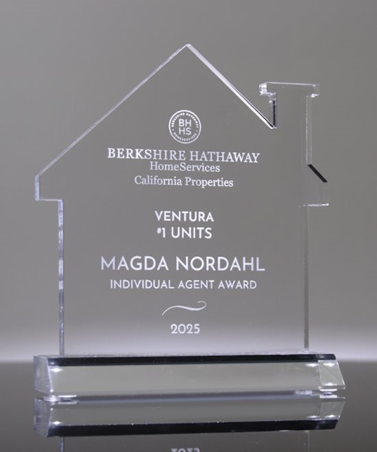 Acrylic House Award - Individual Real Estate Agent Trophy | Edco Awards