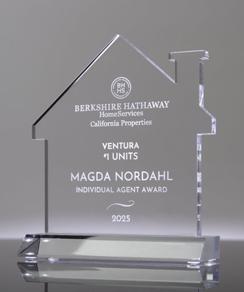 Acrylic House Award - Individual Real Estate Agent Trophy | Edco Awards
