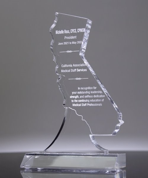 California Acrylic State Shape Trophy | Edco Awards