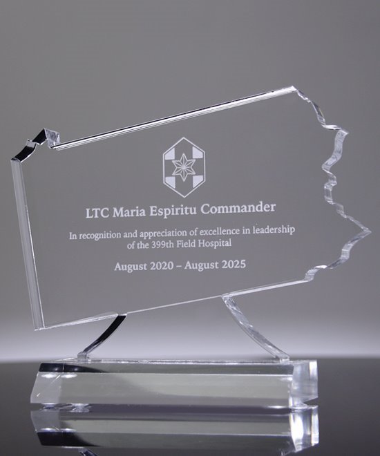 Pennsylvania Acrylic State Shape Trophy | Edco Awards