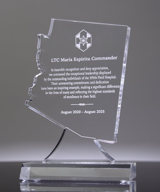 Arizona Acrylic State Shape Trophy | Edco Awards