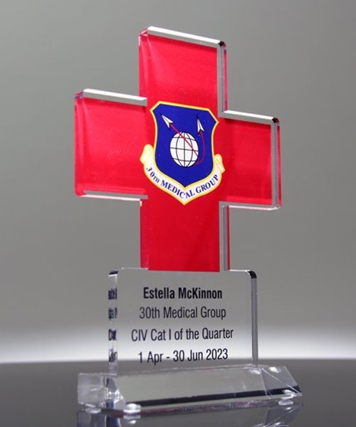 Medical Group Acrylic Cross Trophy | Military Medical Group Award ...