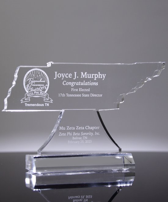 Tennessee Acrylic State Shape Trophy | Edco Awards