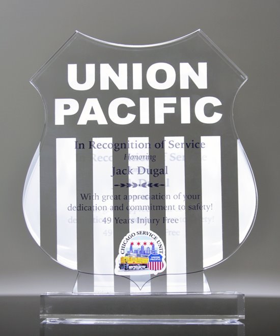 Classic Acrylic Shield Award with Two-Sided Imprint | Edco Awards
