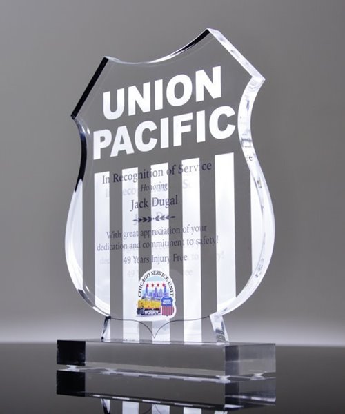 Classic Acrylic Shield Award with Two-Sided Imprint | Edco Awards