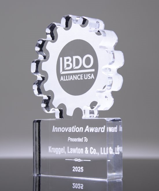 Innovation Gear Acrylic Award - Laser Engraved | Edco Awards