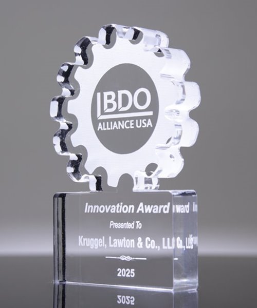 Innovation Gear Acrylic Award - Laser Engraved | Edco Awards