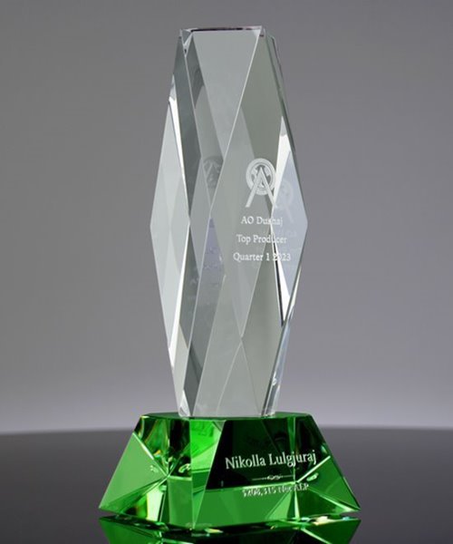 Presidential Tower Green Crystal Award | Edco Awards