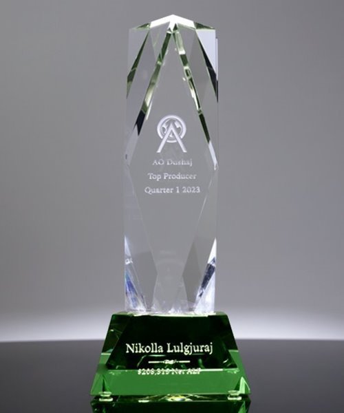 Presidential Tower Green Crystal Award | Edco Awards