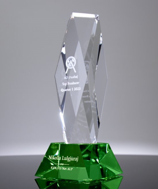 Presidential Tower Green Crystal Award | Edco Awards