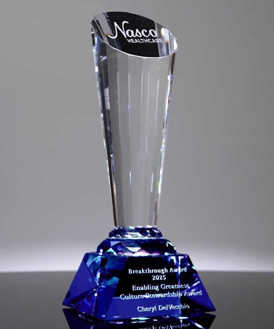 Sapphire Blue Crystal Spotlight Award | Edco Awards
