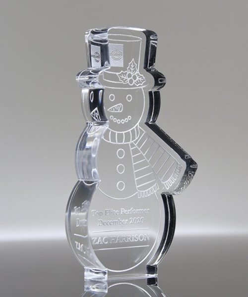 Acrylic Snowman Trophy | Edco Awards
