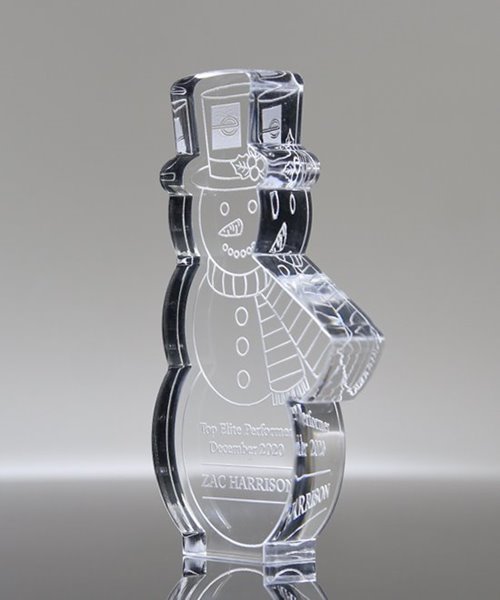 Acrylic Snowman Trophy | Edco Awards