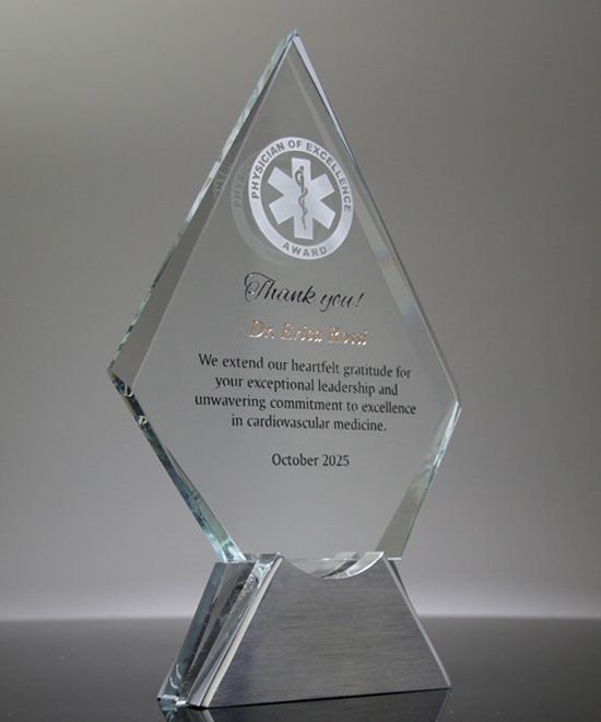 Physician of Excellence Award | Crystal Diamond Trophy | Edco Awards