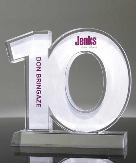 Number 10 Acrylic Award | Edco Awards