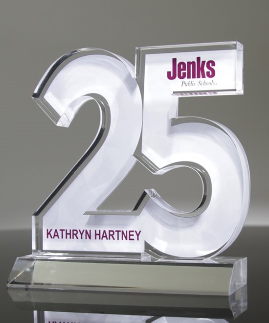 Number 25 Acrylic Award | Edco Awards
