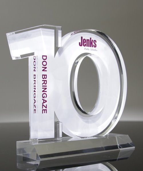 Number 10 Acrylic Award | Edco Awards