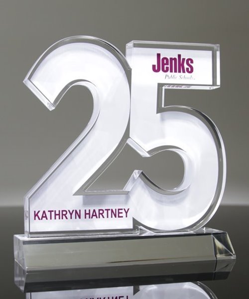 Number 25 Acrylic Award | Edco Awards