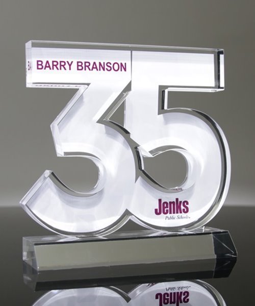 Number 35 Acrylic Award | Edco Awards