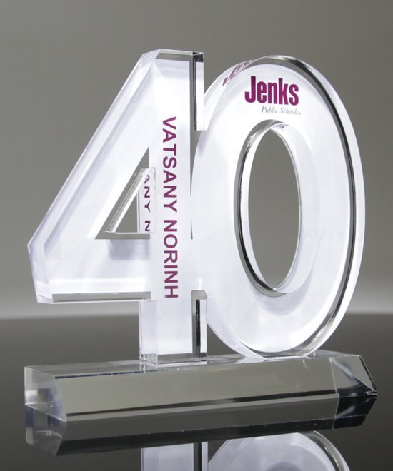 Number 40 Acrylic Award | Edco Awards