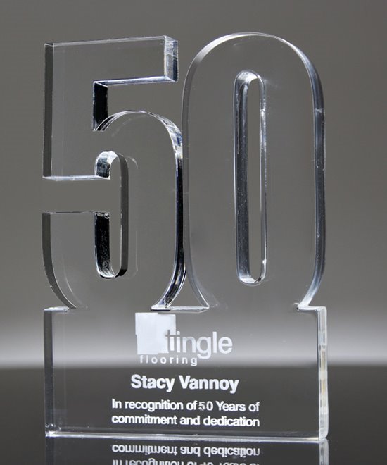 50 Year Anniversary Award | Acrylic Number 50 | Edco Awards