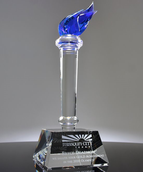 Blue Crystal Torch Trophy | Torch Award | Edco Awards
