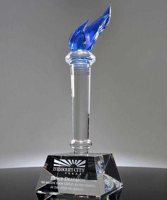 Blue Crystal Torch Trophy | Torch Award | Edco Awards