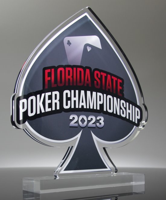 Acrylic Poker Ace Trophy | Edco Awards