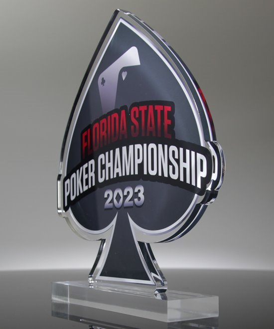 Acrylic Poker Ace Trophy | Edco Awards