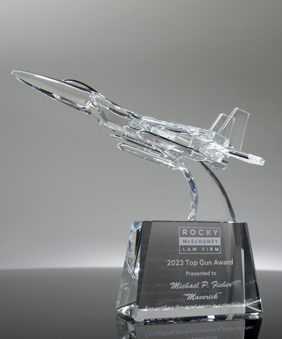 Crystal Jet Trophy | Top Gun Jet Award | Edco Awards