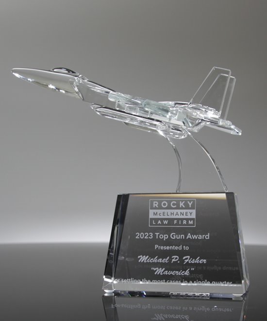 Crystal Jet Trophy | Top Gun Jet Award | Edco Awards