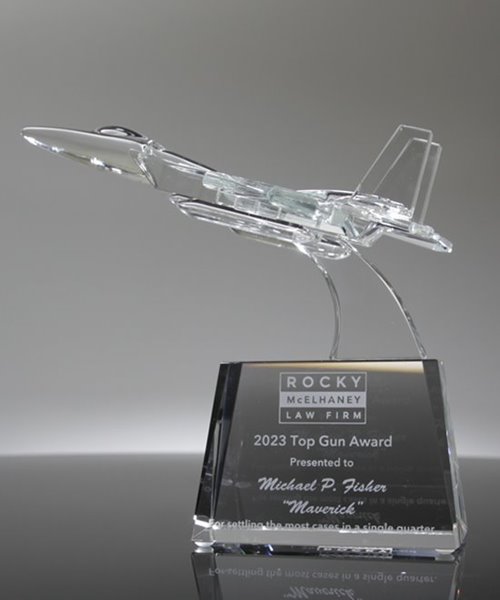 Crystal Jet Trophy | Top Gun Jet Award | Edco Awards