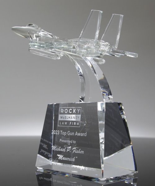 Crystal Jet Trophy | Top Gun Jet Award | Edco Awards