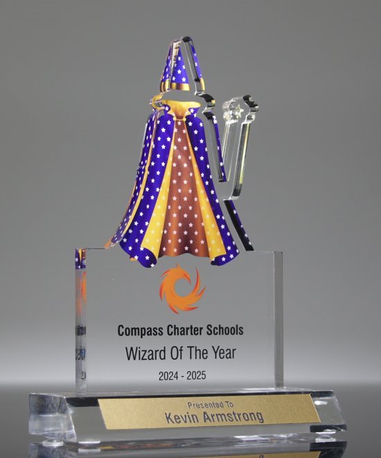 Wizard Cape Acrylic Award | Edco Awards
