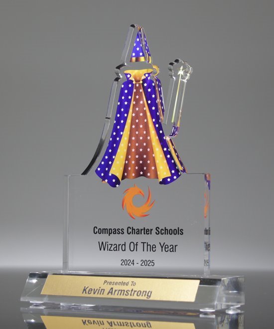 Wizard Cape Acrylic Award | Edco Awards