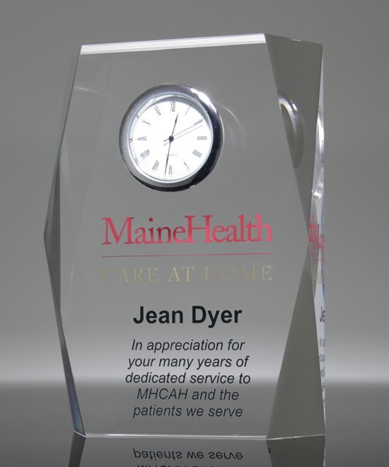 Faceted Acrylic Clock Award | Edco Awards